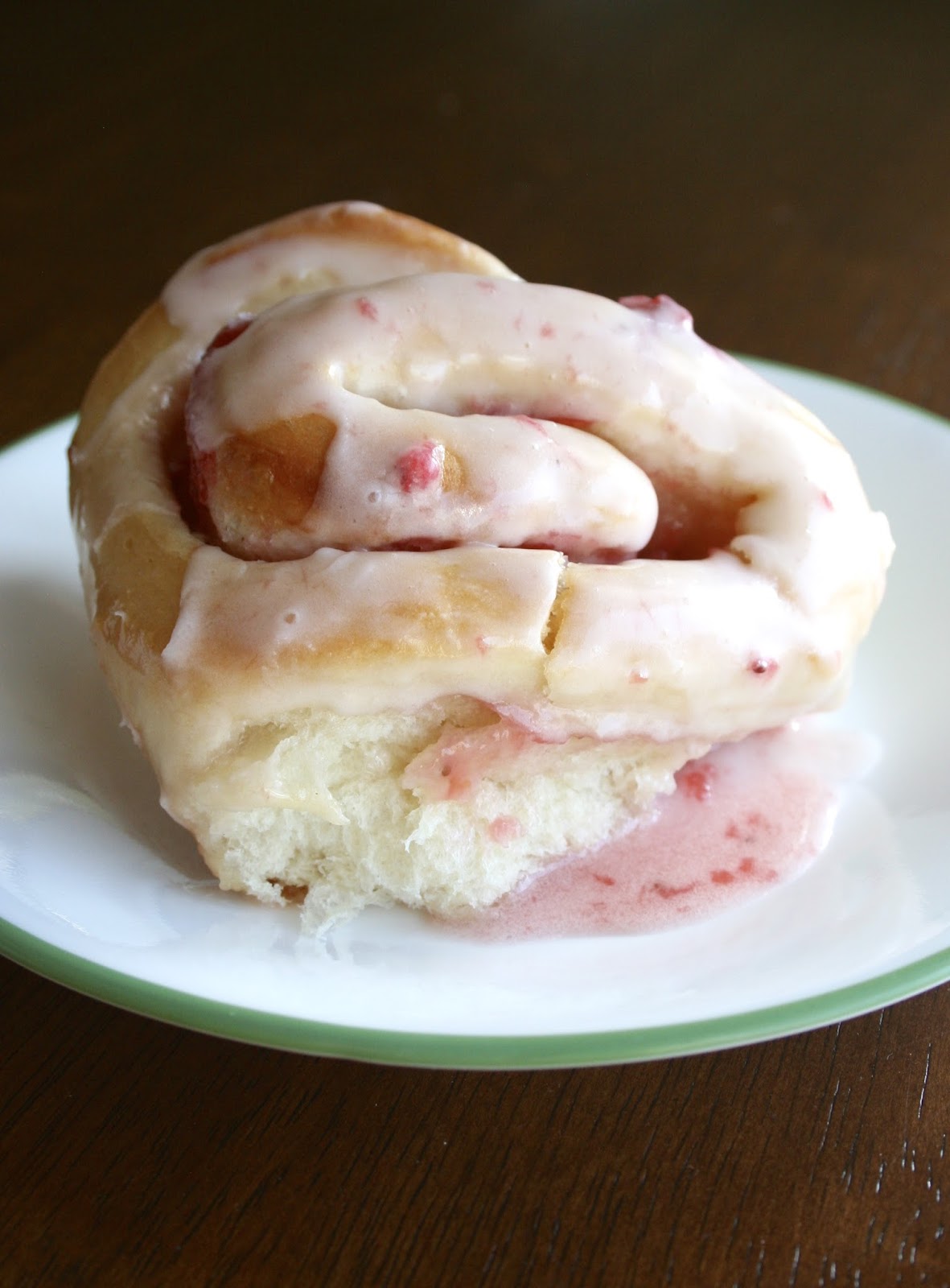 Strawberry Sweet Rolls with Strawberry Cream Glaze