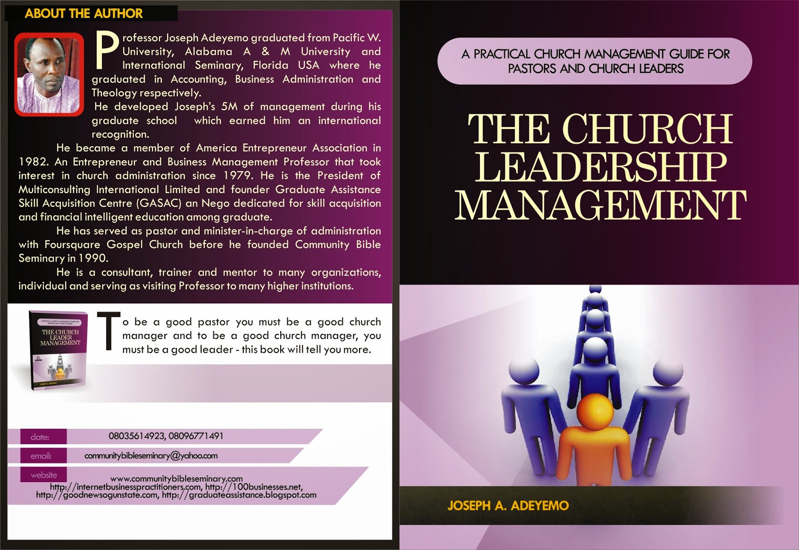 INSTITUTE OF CHURCH MANAGEMENT AND ADMINISTRATION: THE CHURCH ...