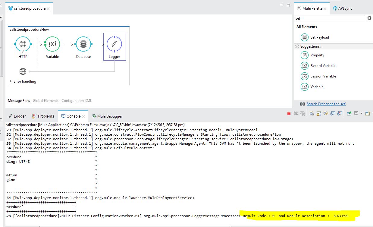 Shri's Blog: How to call stored procedure from Mule Soft ESB