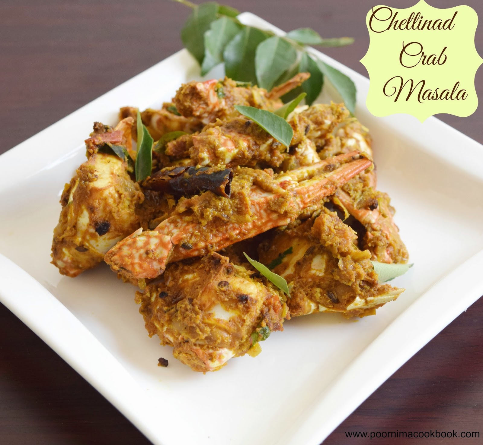 Poornima's Cook Book: Chettinad Crab Masala / Chettinad Nandu Masala