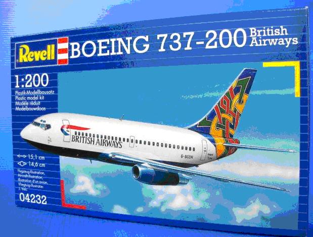 AIRPLANE SCALE MODELKIT: BOEING B 737-200