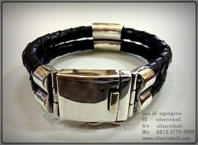 perhiasan aksesoris cowok gelang cowok gelang perak bali borobudur ...