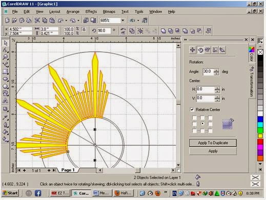 Belajar Corel Draw: Membuat Logo Muhammadiyah
