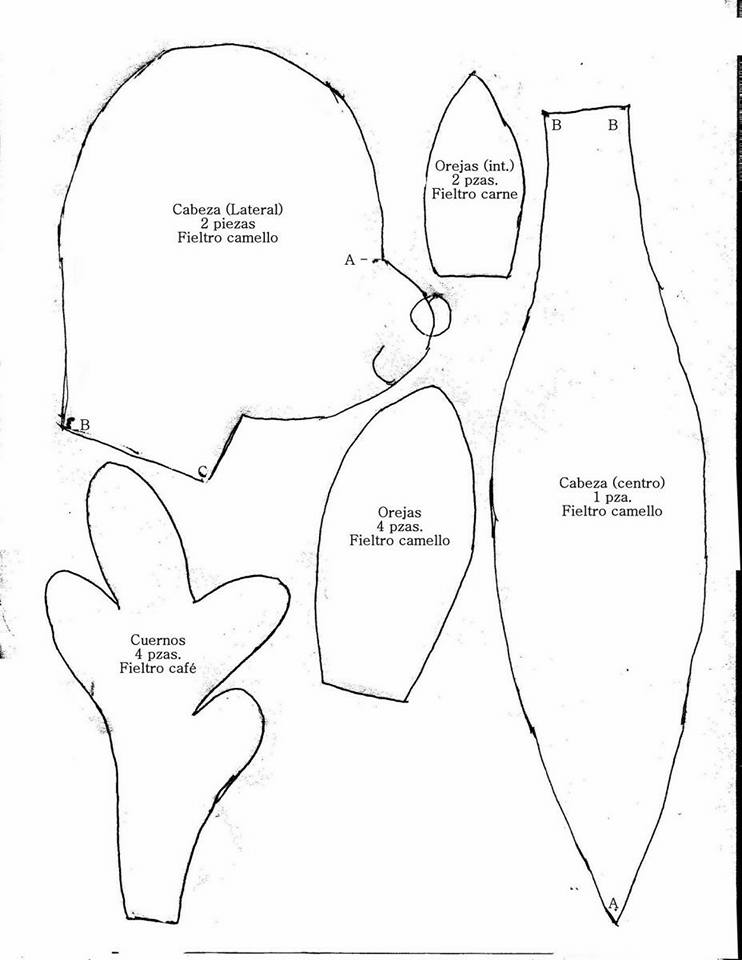 FELTROMARA: RENA COM MOLDES -CRÉDITOS NAS FOTOS