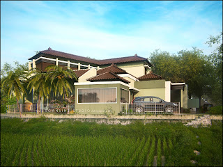 Scanline Art Gallery: THE HOUSE NEAR RICE FIELDS