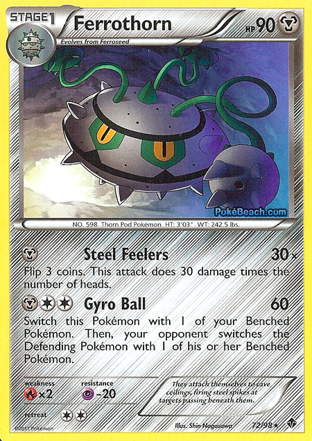Ferrothorn #72/98 -- Emerging Powers Pokemon Card Review ...