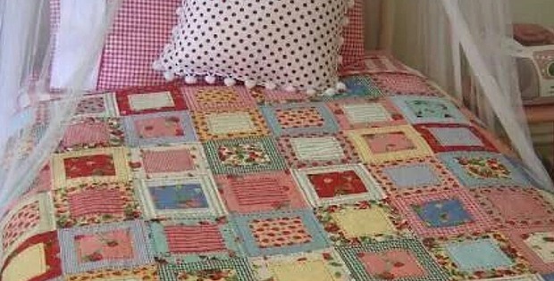 Quick and easy patchwork quilt -Pattern Free