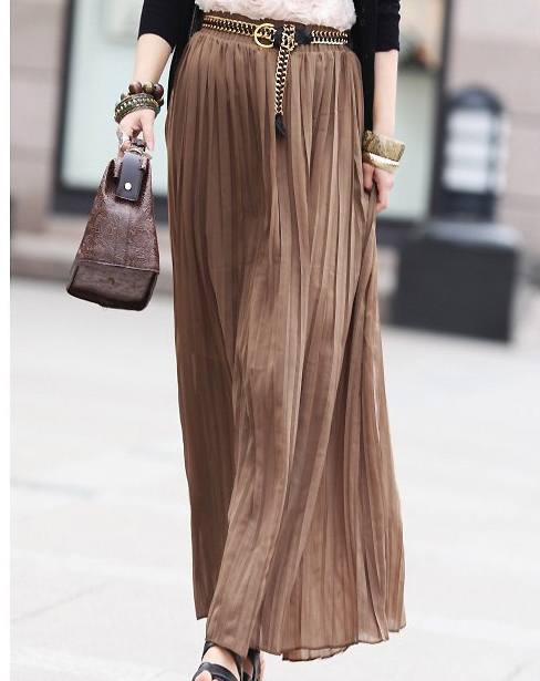 Motte Preorder Pleated Chiffon Long Skirt