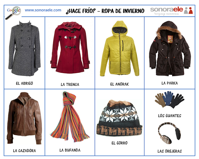 ONLINE SPANISH: ¡QUÉ FRÍO! ¿QUÉ ME PONGO?