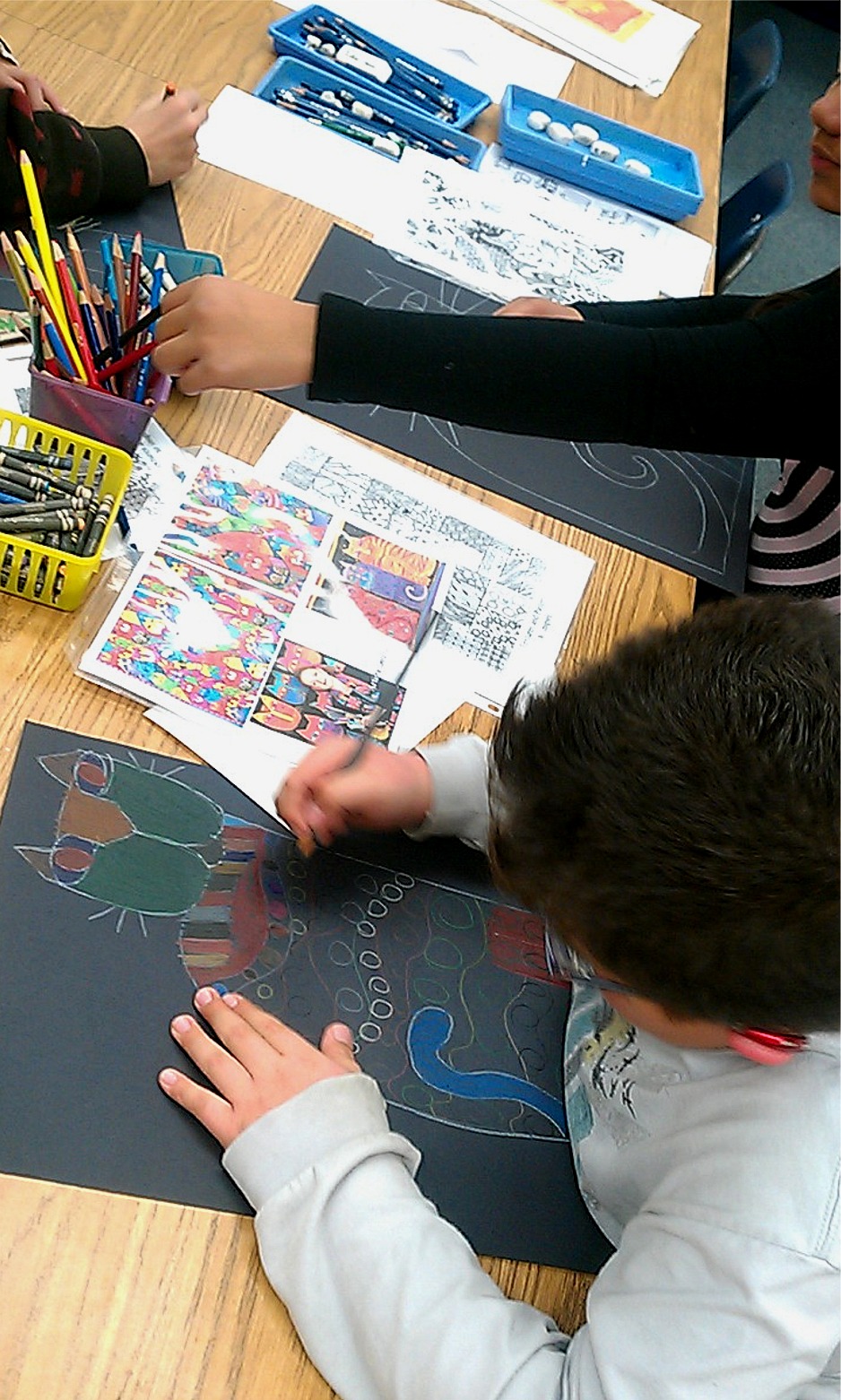 The David Lubin Art Studio: Laura Burch Cat inspired project