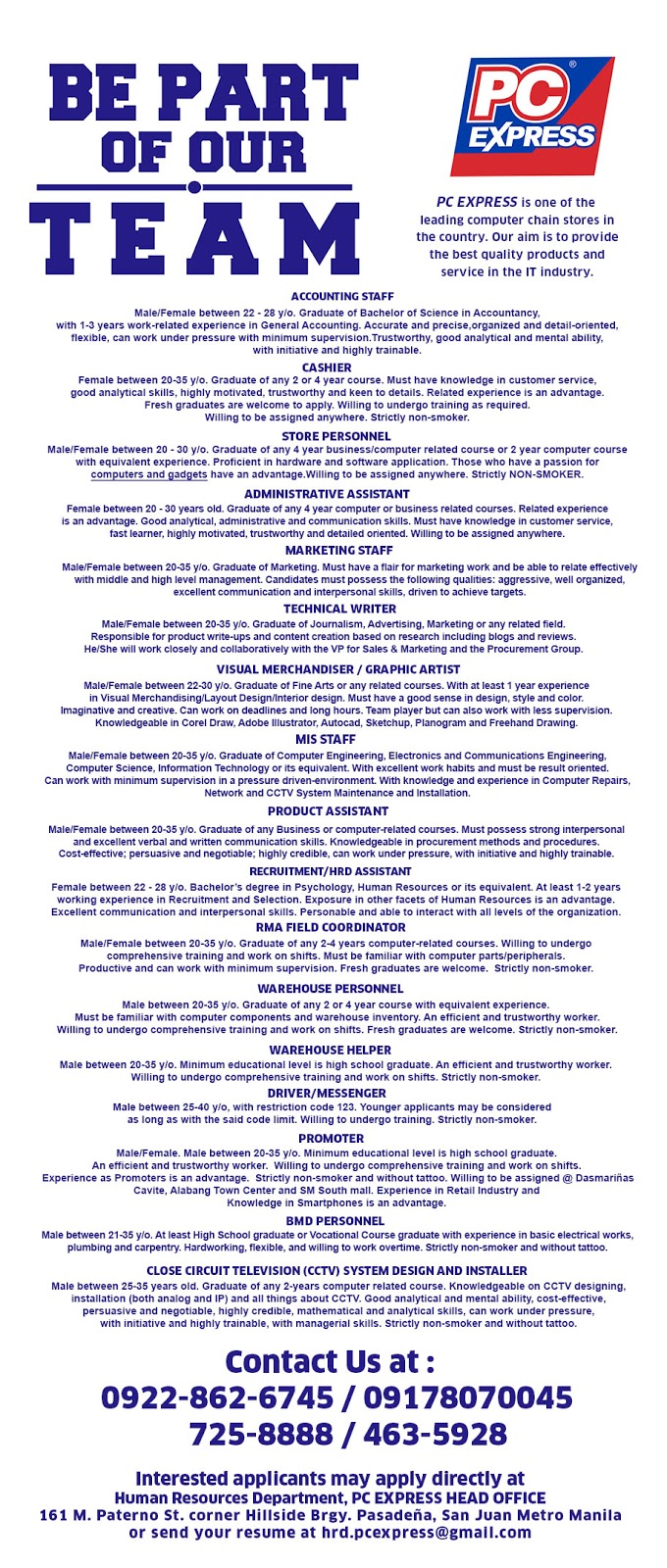 pc gilmore price list - philippin news collections