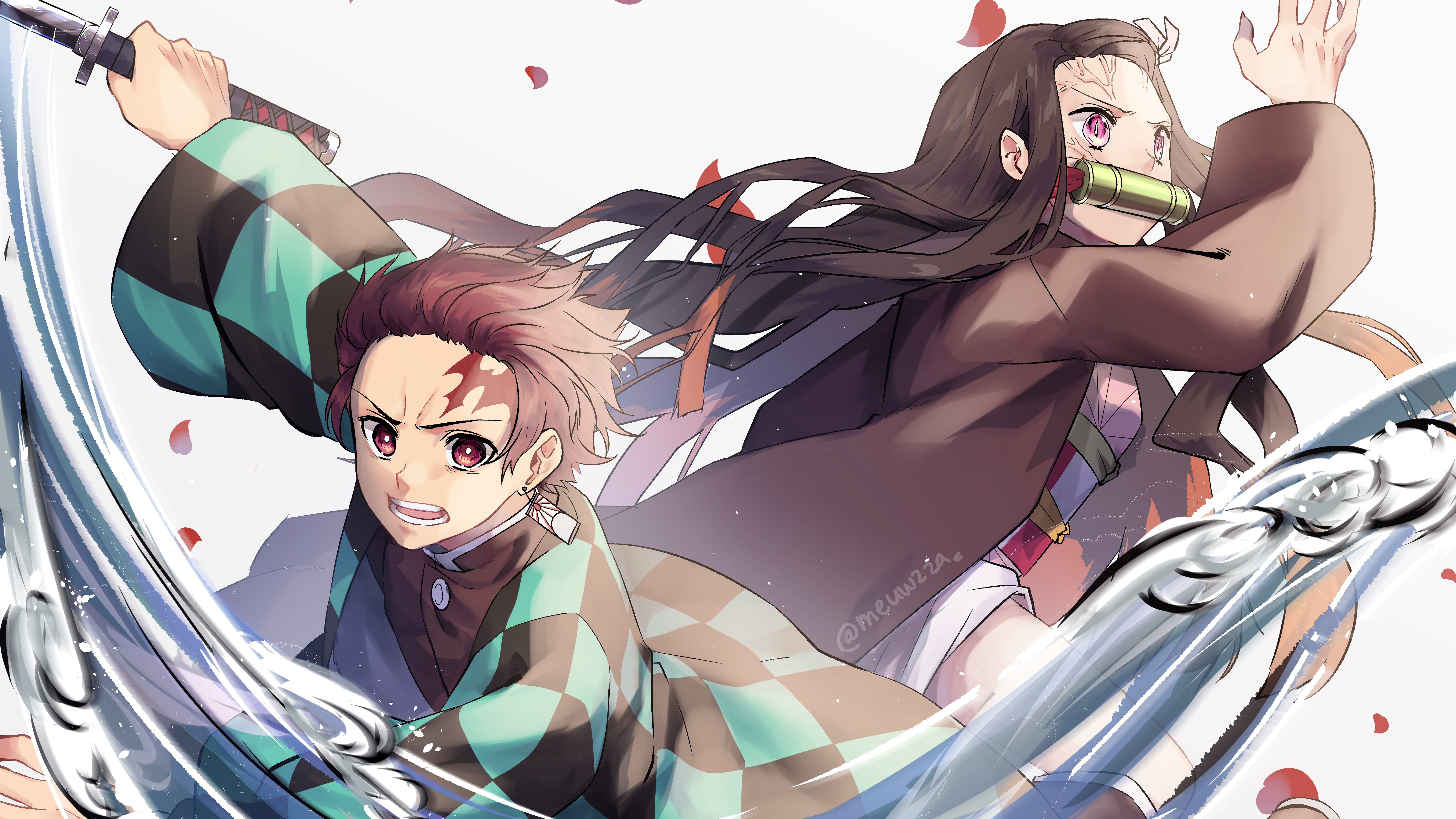 Tanjirou, Nezuko, Kimetsu no Yaiba, 8K, #119 Wallpaper PC Desktop