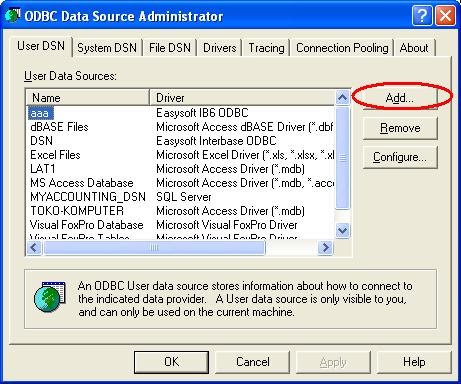 CARA SETTING DATA SOURCE ODBC UNTUK DATABASE MS ACCES - BEJO'S APPLICATIONS