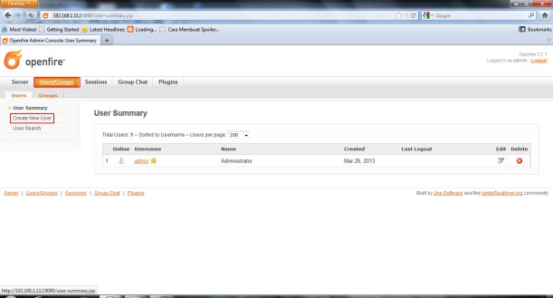 CAESERO INFORMATIONS: Tutorial Membangun Chat Server dengan OpenFire