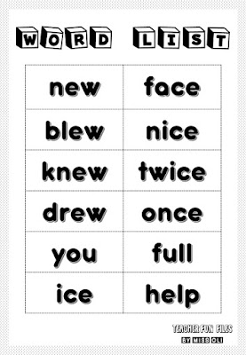 Teacher Fun Files: Reading Vocabulary / Primary Word List