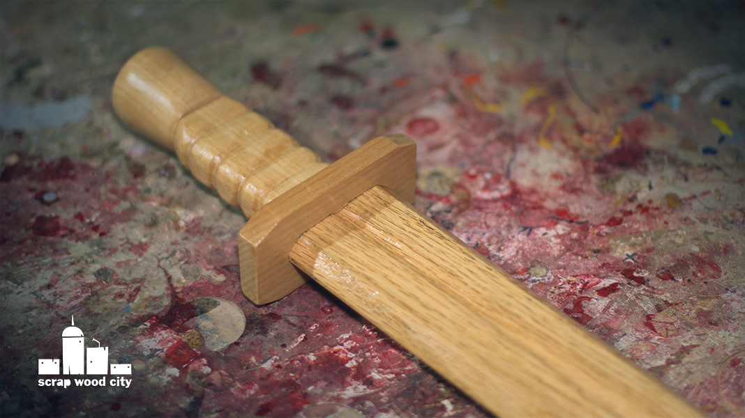 scrap wood city: How to make a wooden toy sword