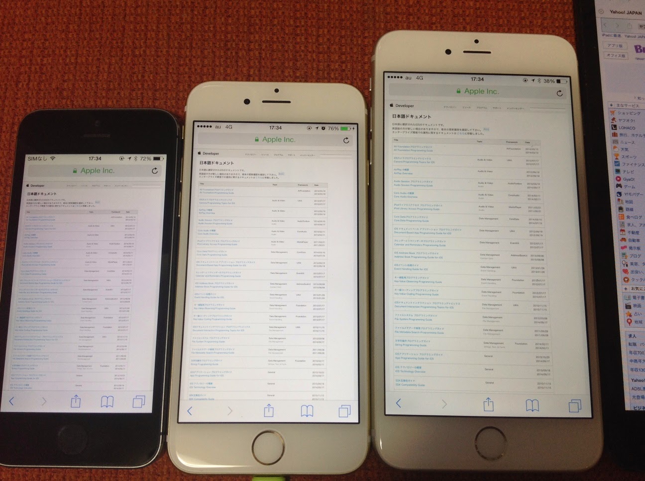 Nikuson Blog: 【Apple】iPhone5S、6、6Plus、iPad mini、iPad Airのサイズを比較してみた