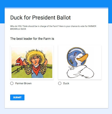 Mrs. Stembrarian: Duck for President Voting Ballot - GOOGLE Forms ...
