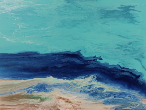 Contemporary Seascape Paintings By Kimberly Conrad: Abstract Seascape ...