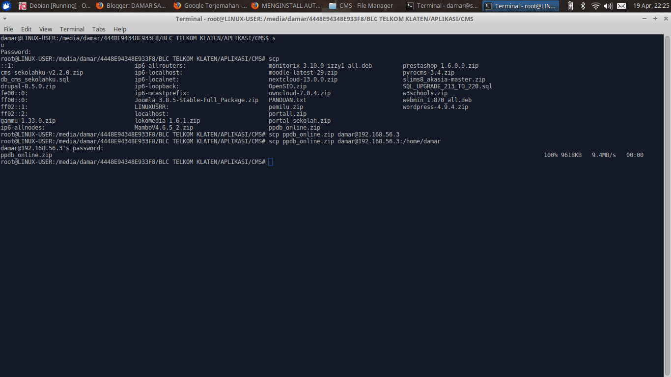 Cara Upload File ke Debian 8 VIRTUAL BOX - DAMAR SABEKTI Cara Upload File ke Debian 8 VIRTUAL BOX - DAMAR SABEKTI