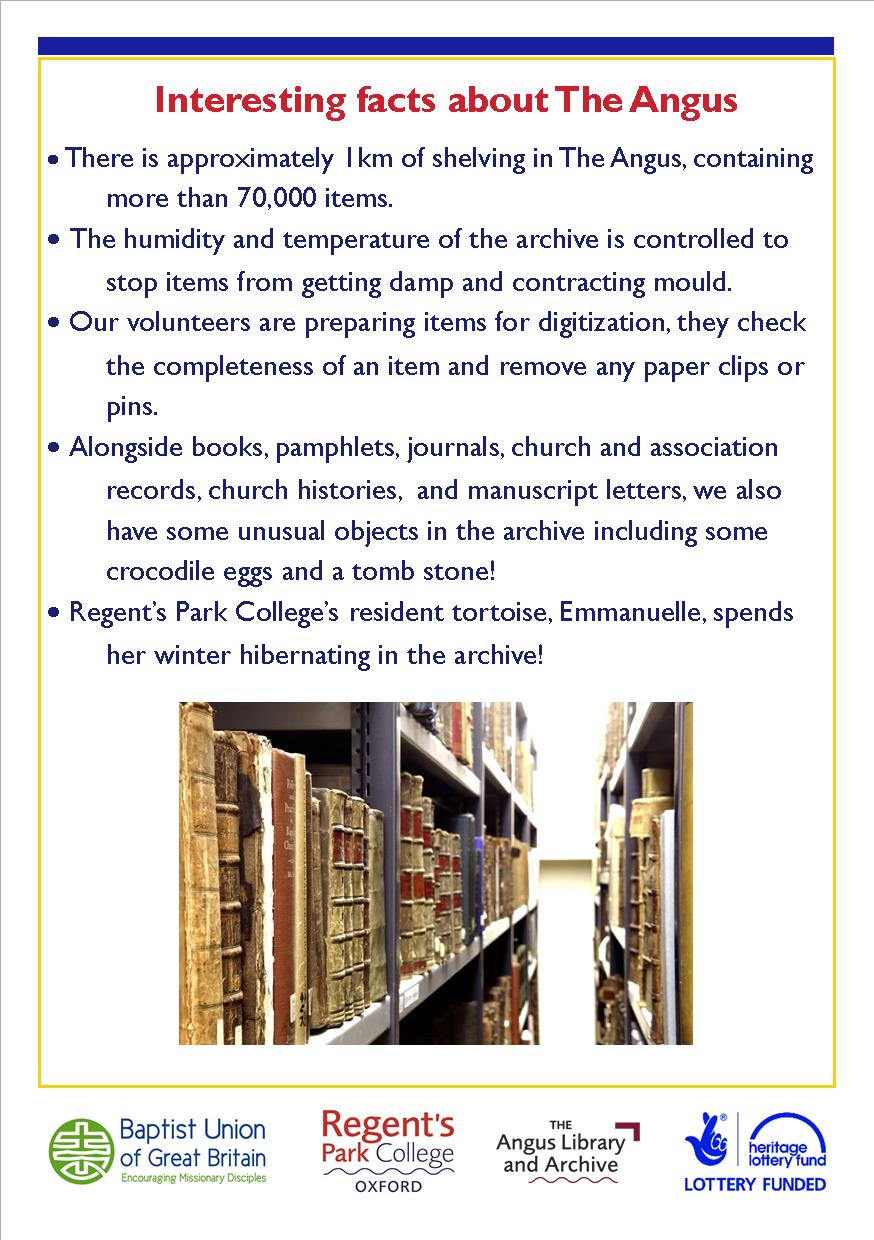 Angus Library and Archive: Tips for using The Angus Library and Archive