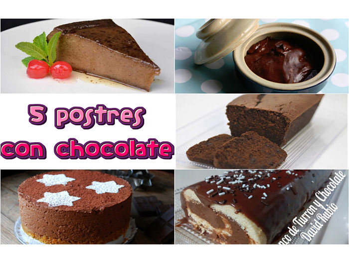 5 postres con chocolate - La Dulce Pasion de David