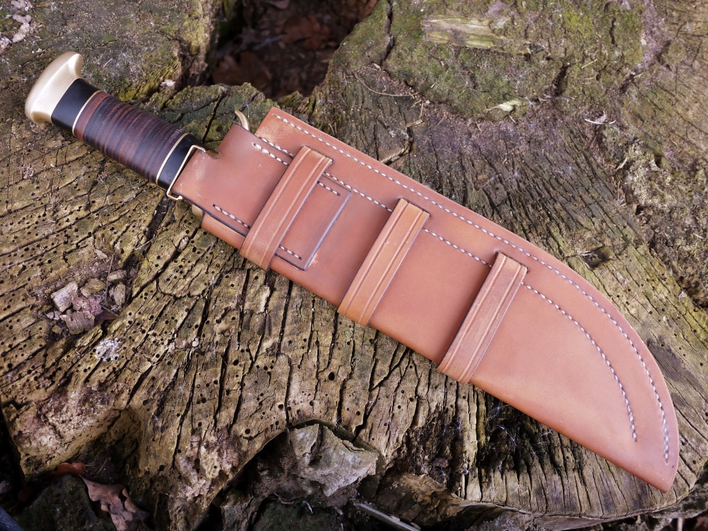Audhumbla: Custom leather sheath for a Down Under Knifes "The Outback"