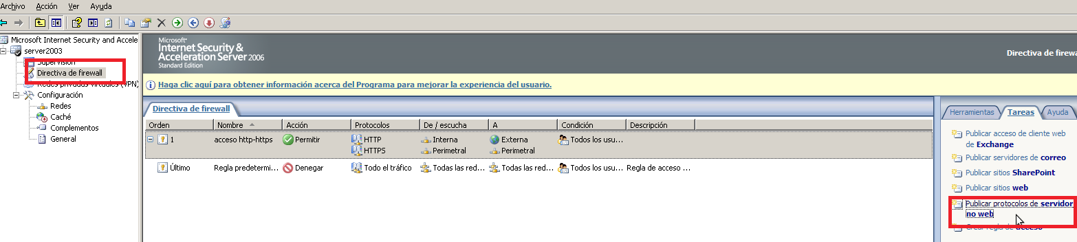 Conceptos Basicos y Avanzados De Las Redes: Firewall en ISA server