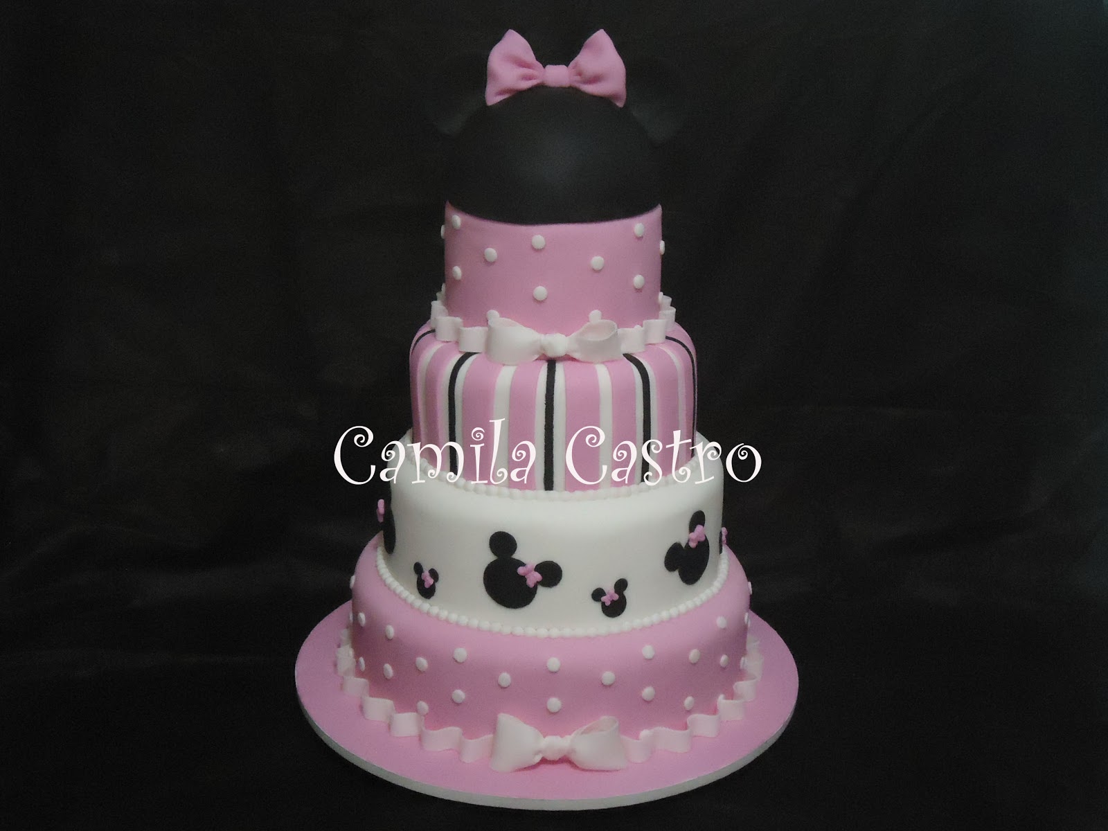 Camila Castro Bolos Decorados: Bolo da Minie Rosa!