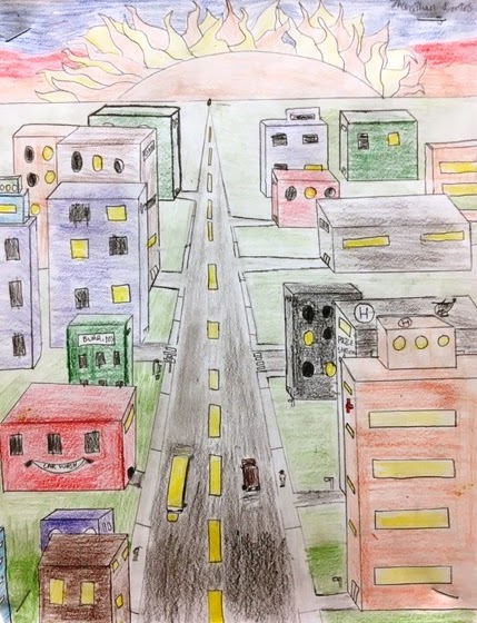 Mrs. Nhu's Oakdale Art Class: 1-Point Perspective Cityscapes!