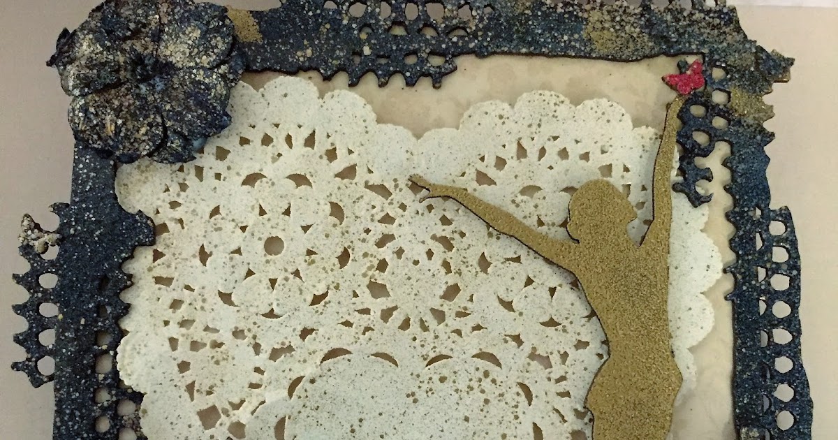 Scrappiness: Embossing og chipboard.