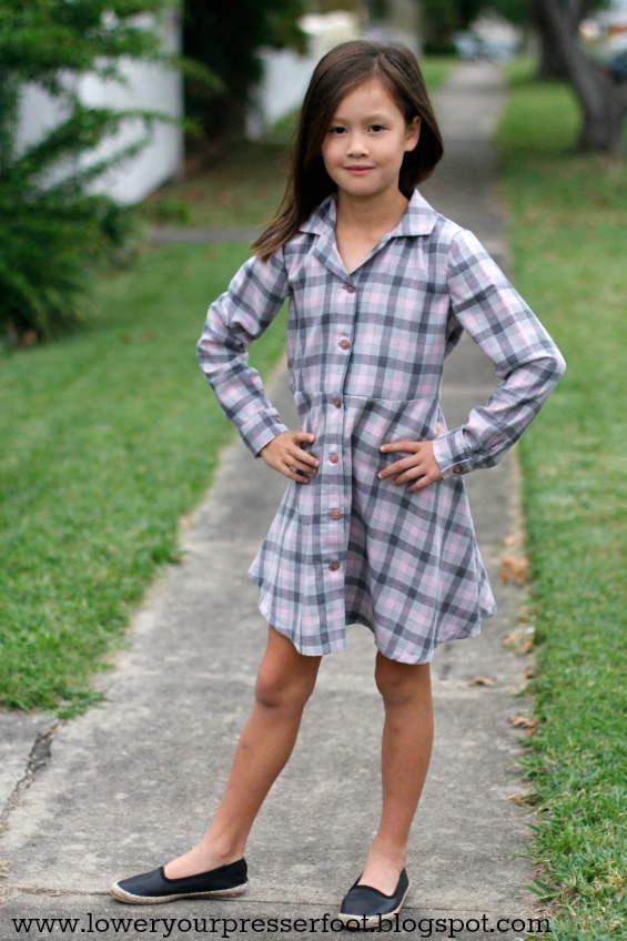 Burda of the month: 4/2016 #135 Girls Shirt Dress | lower your presser foot