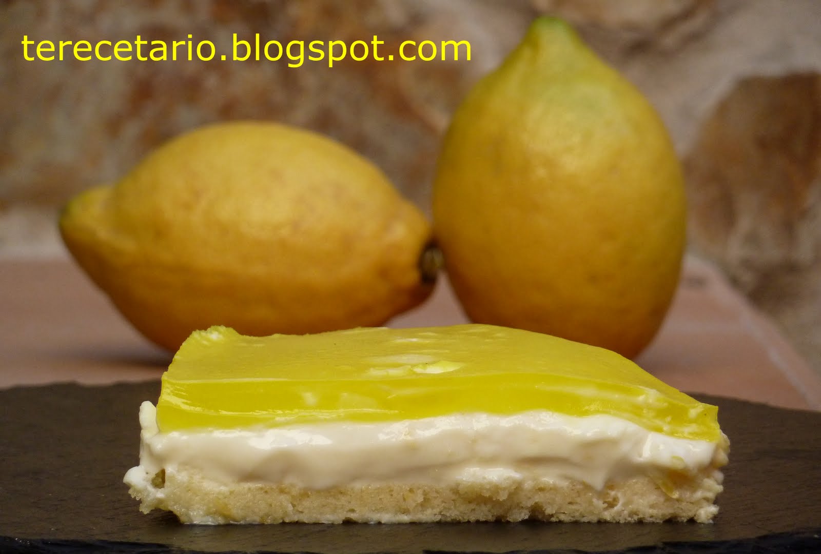 TERECETARIO: TARTA FRIA DE LIMÓN
