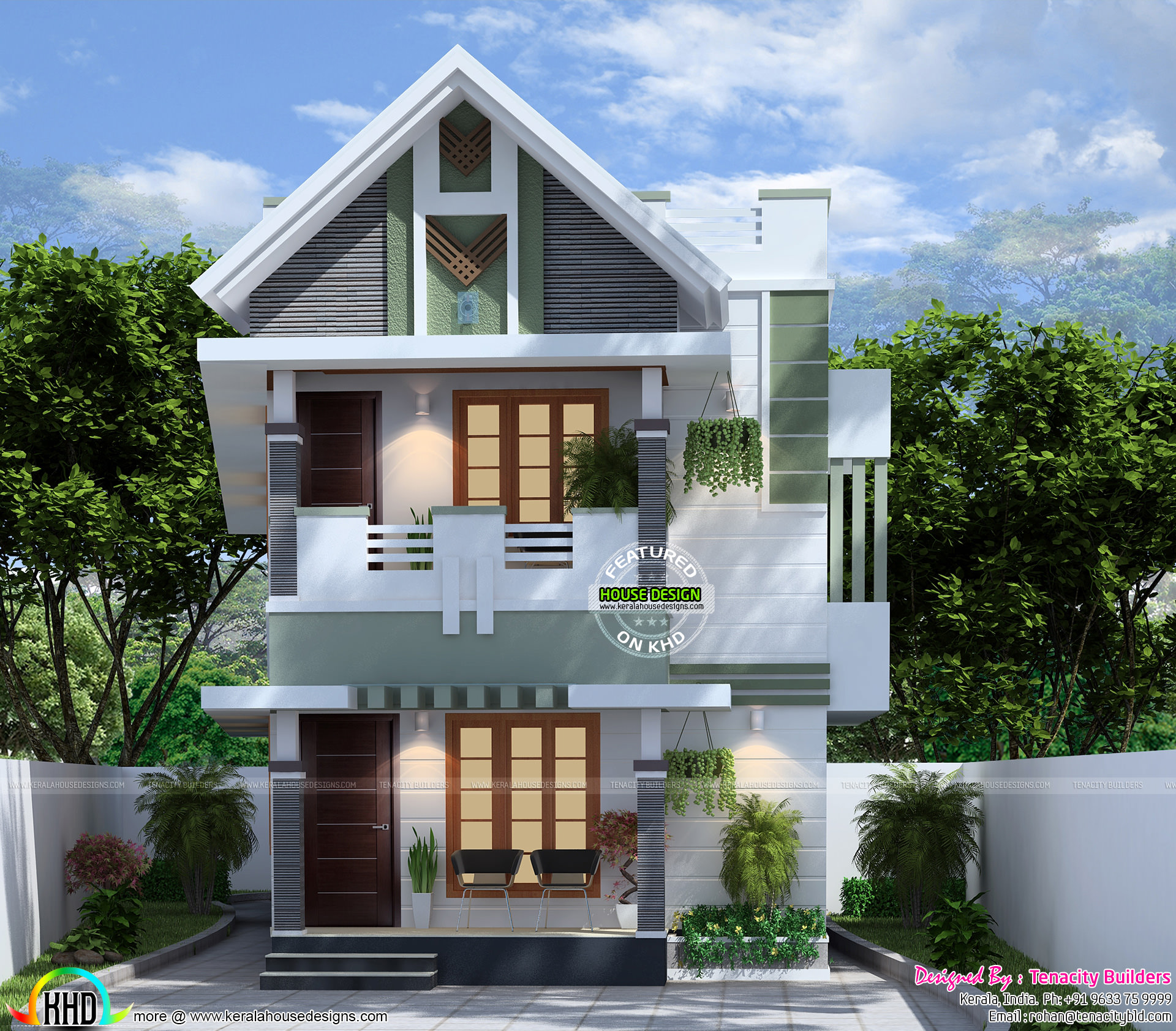 Very cute small double storied house - Kerala Home Design and Floor ...