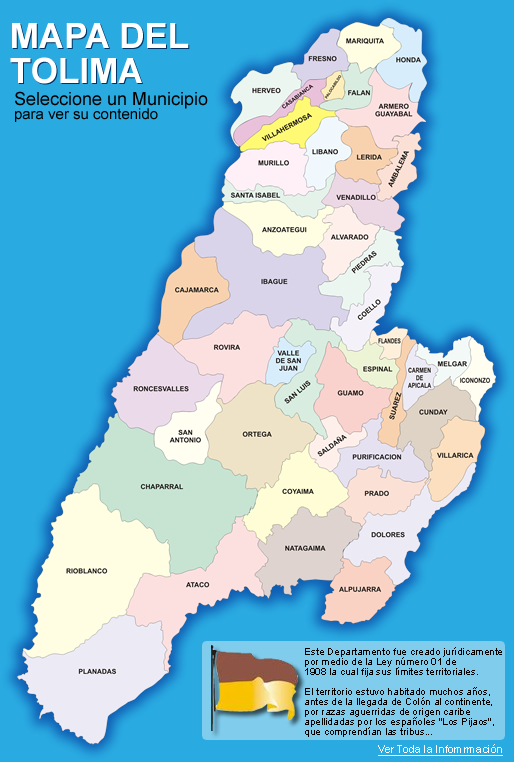 Mapa Politico Del Tolima