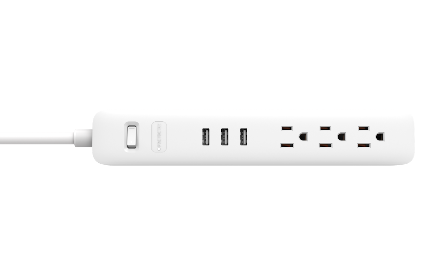 TP® 3-Outlets Power Strip Surge Protector with 3 USB Ports Charging Station