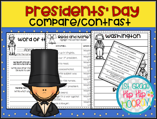 1st Grade Hip Hip Hooray!: Presidents' Day