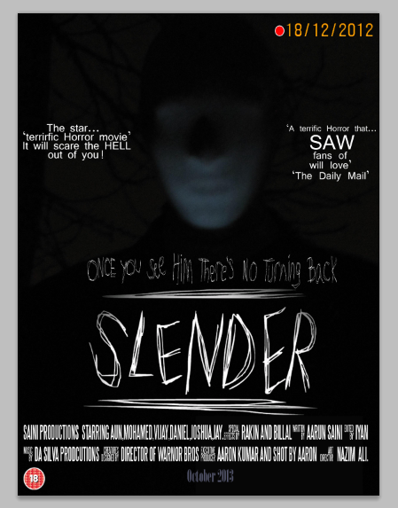 aarun's gcse media blog: My final slender man poster.