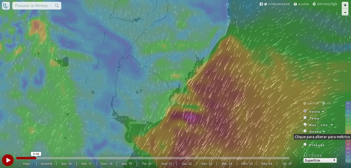 Um milhão de metros: Windyty: saiba tudo sobre vento, temperatura ...