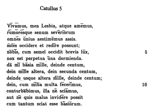 Siglo en la brisa: Catulo y la palabra “beso”