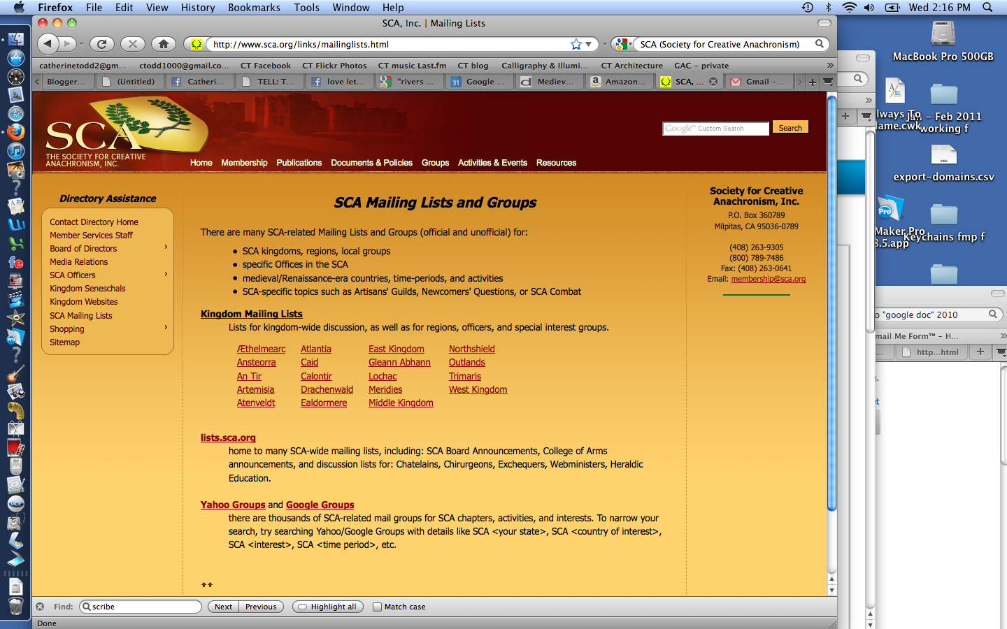 Calligraphy & Illumination: The Society for Creative Anachronism (SCA)