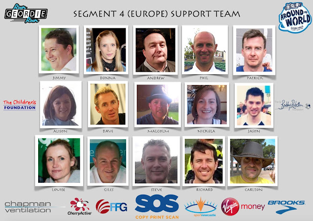 RUN GEORDIE RUN AROUND THE WORLD Europe 2016 Support Team Finalised run-geordie-run-around-the-world-europe-2016-support-team-finalised