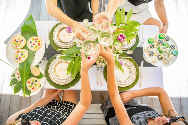 Tropical Themed Brunch Pool Party - All Dressed Up