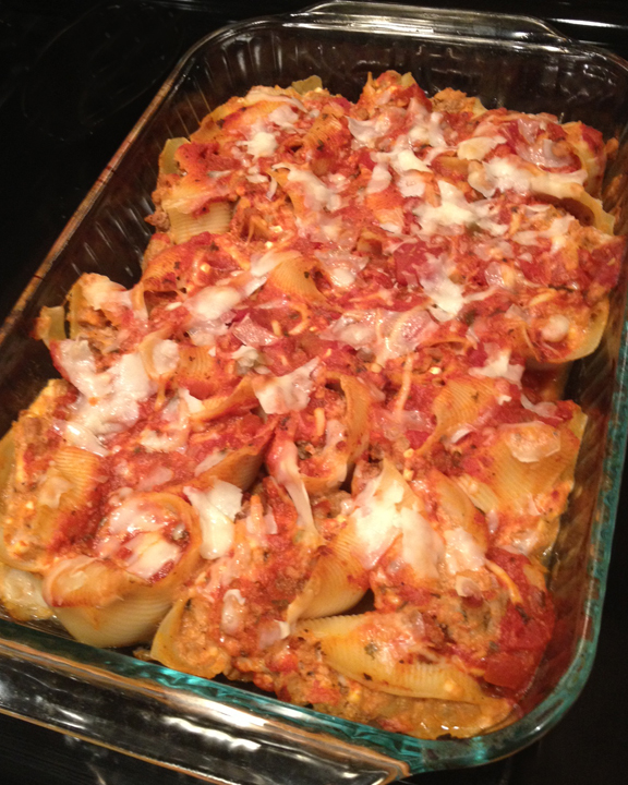 Bubbleland: Ground Turkey Stuffed Jumbo Shells
