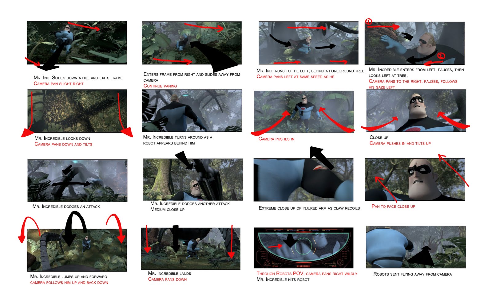 Ashley's Art: Incredibles Storyboard Studies