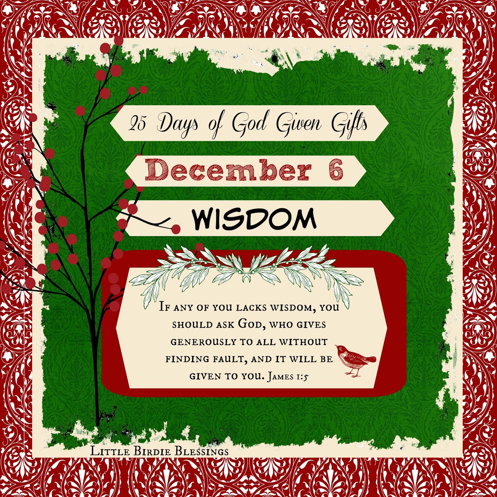 Little Birdie Blessings : Advent Series ~ Day 6 ~ WISDOM