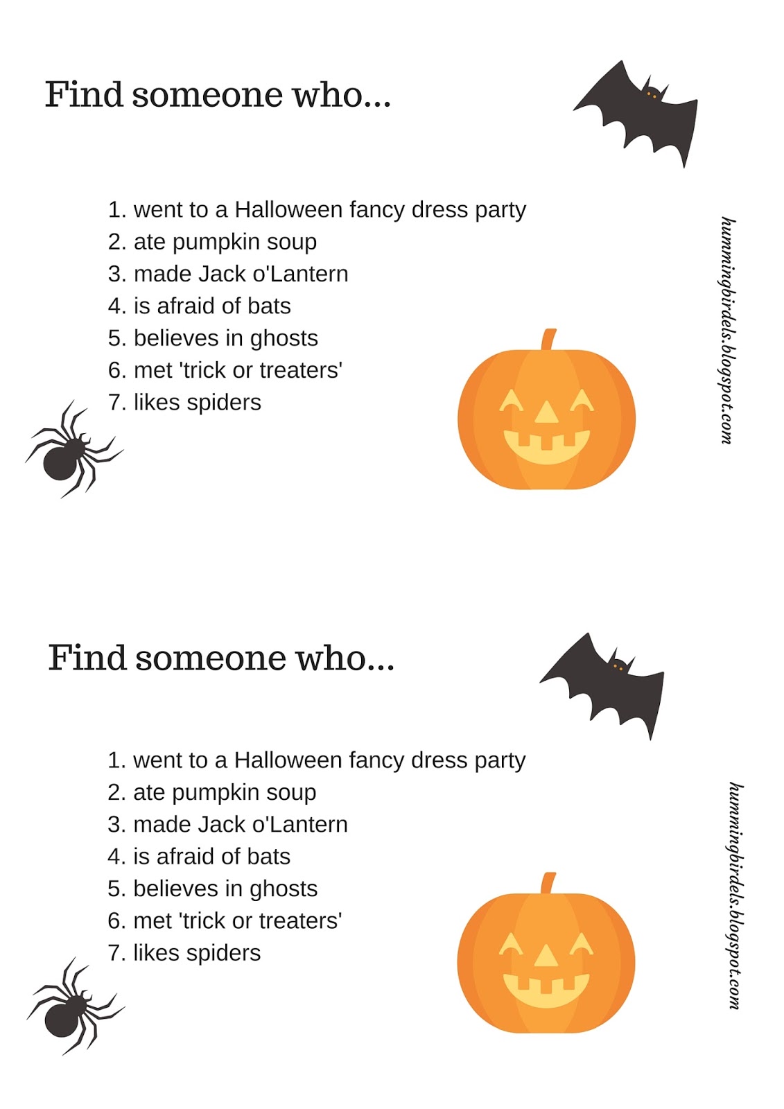 Blog dla nauczycieli języka angielskiego: Find someone who, czyli co ...