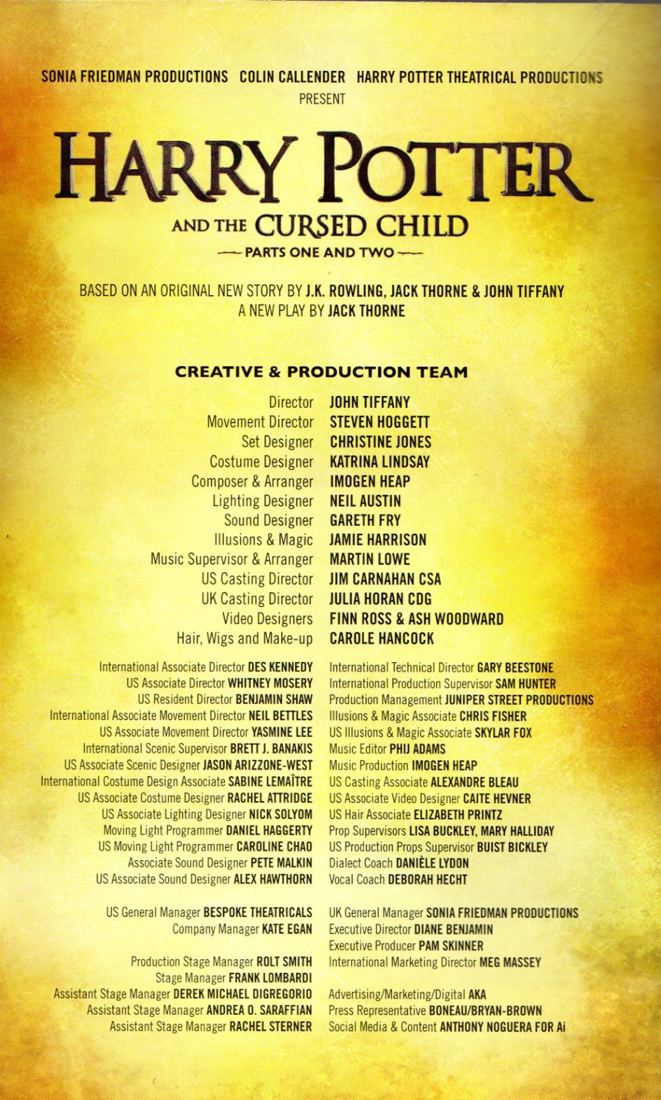 THEATRE'S LEITER SIDE: 215 (2017-2018): Review: HARRY POTTER AND THE ...