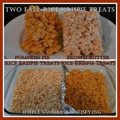 Simple Savory & Satisfying: Two Fall Rice Krispie Treats: Brown Butter ...