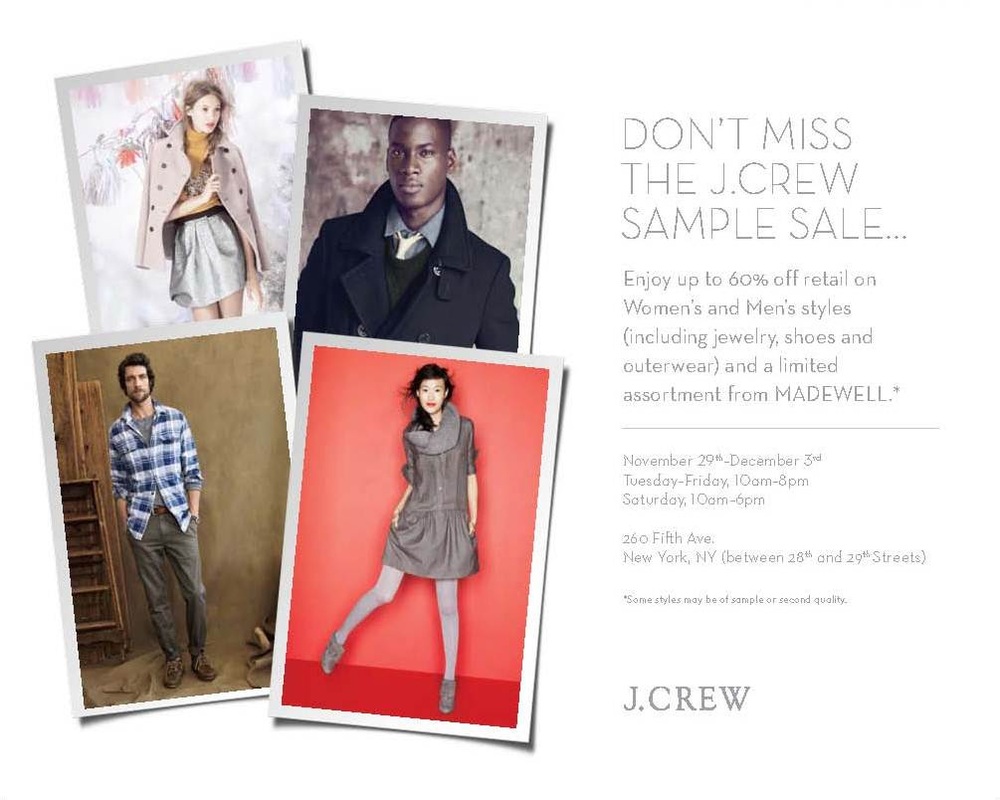 J.Crew Aficionada: J.Crew Sample Sale Back in New York City